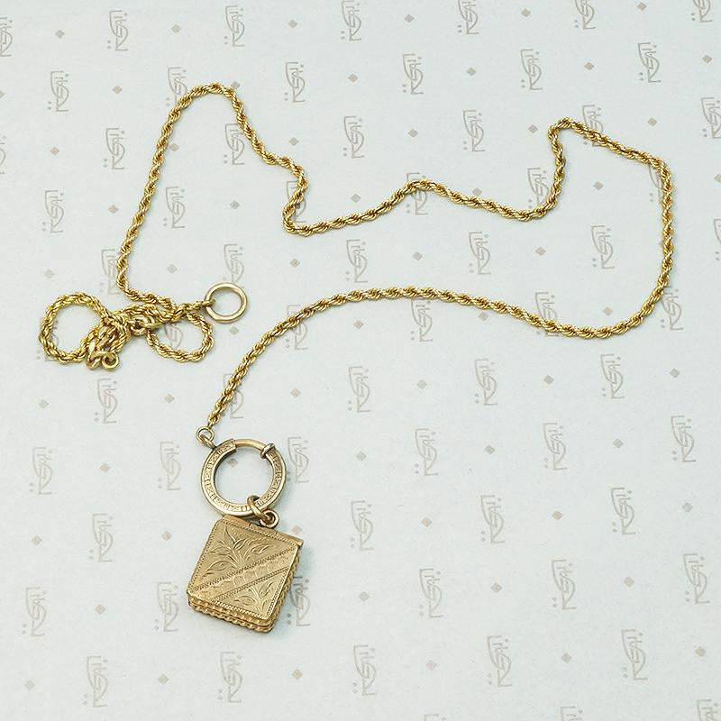 Gorgeous Gold Married Chain with Engraved Bolt Ring – GSL